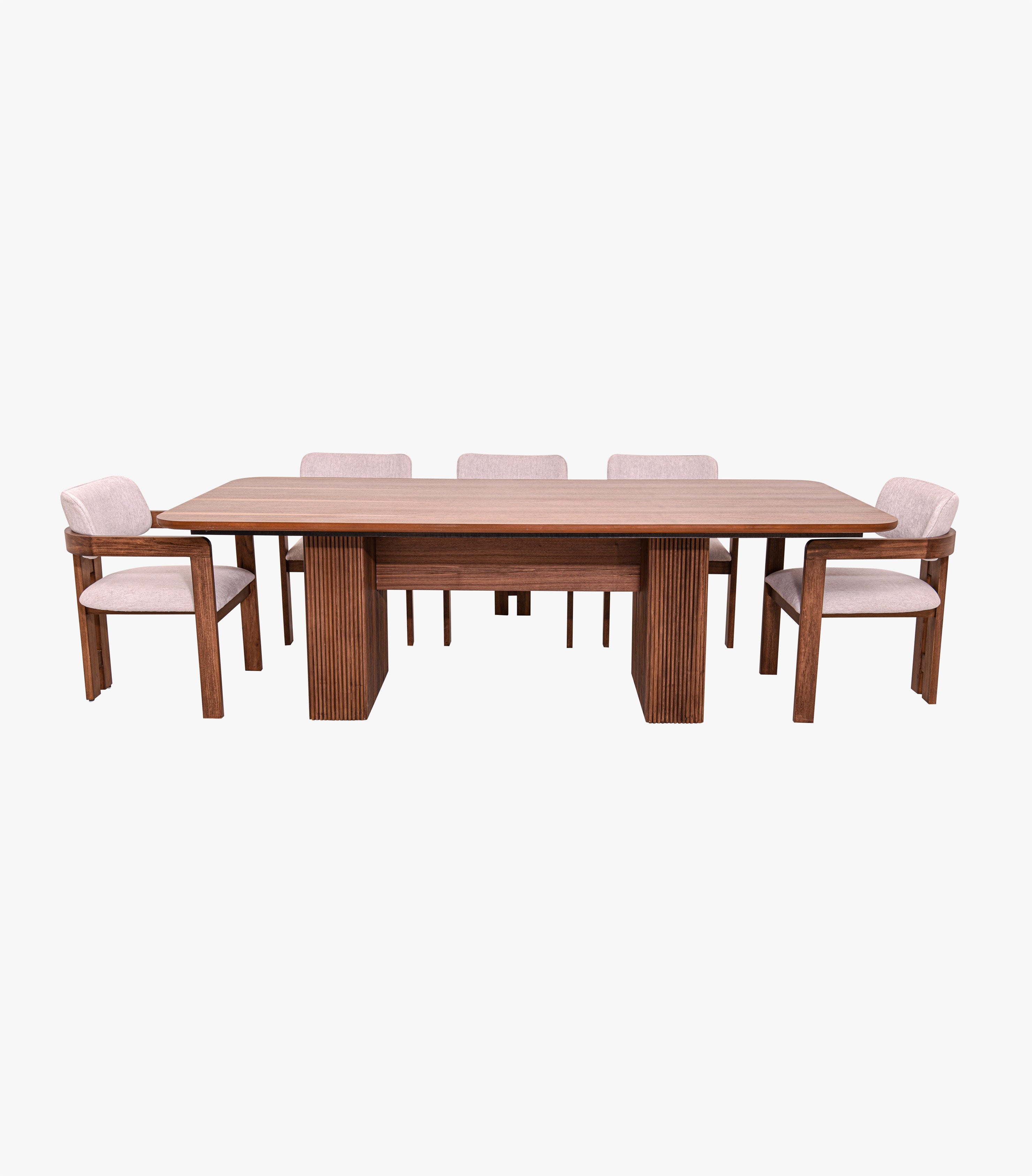 Comedor rectangular para 8 personas harding de madera color café - inc ...