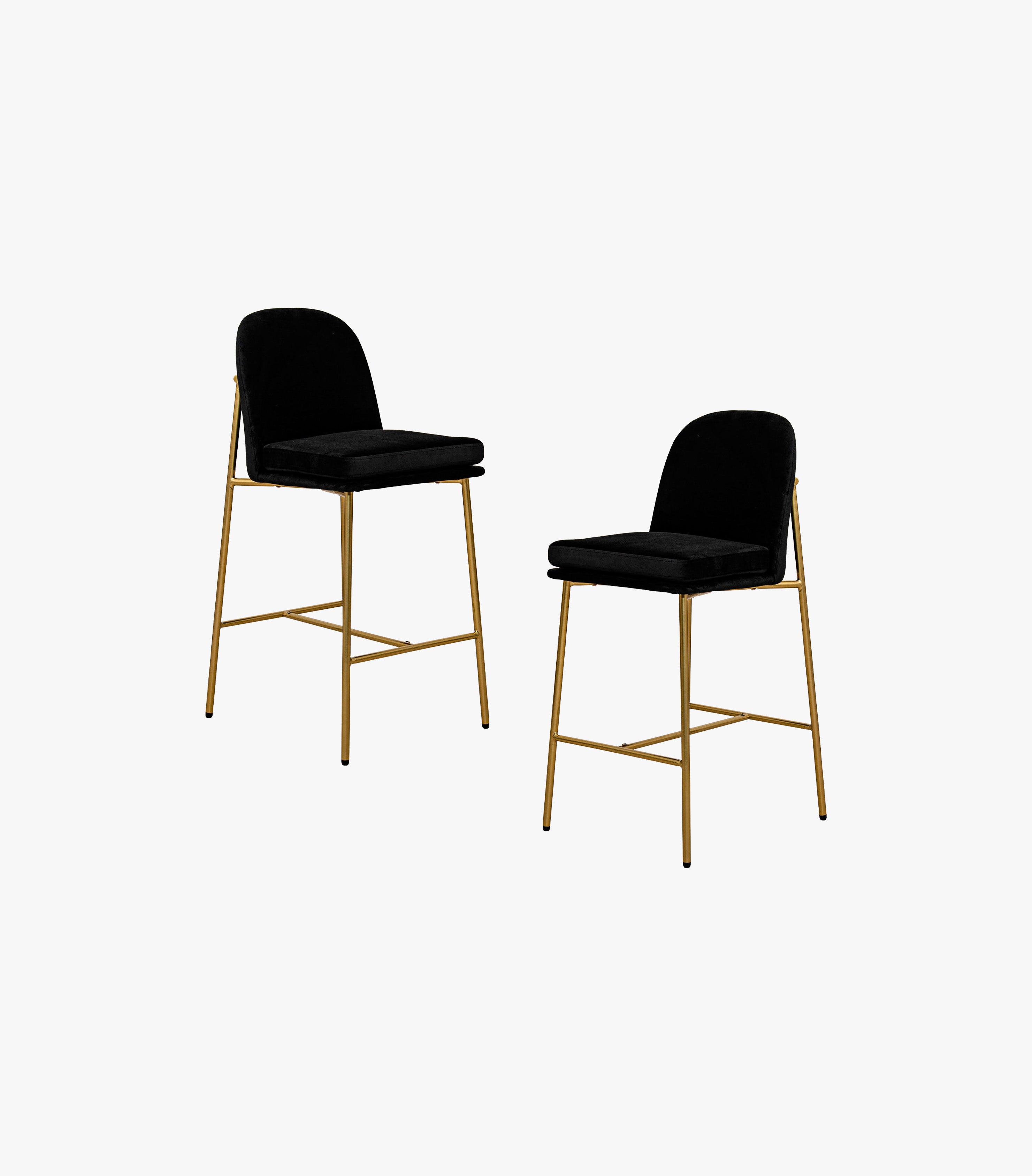 2 Bancos para barra Judy de tela color negro – Avanti Muebles