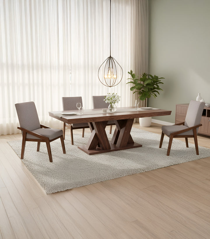 Comedor Rectangular para 8 personas Alister de madera color café ...