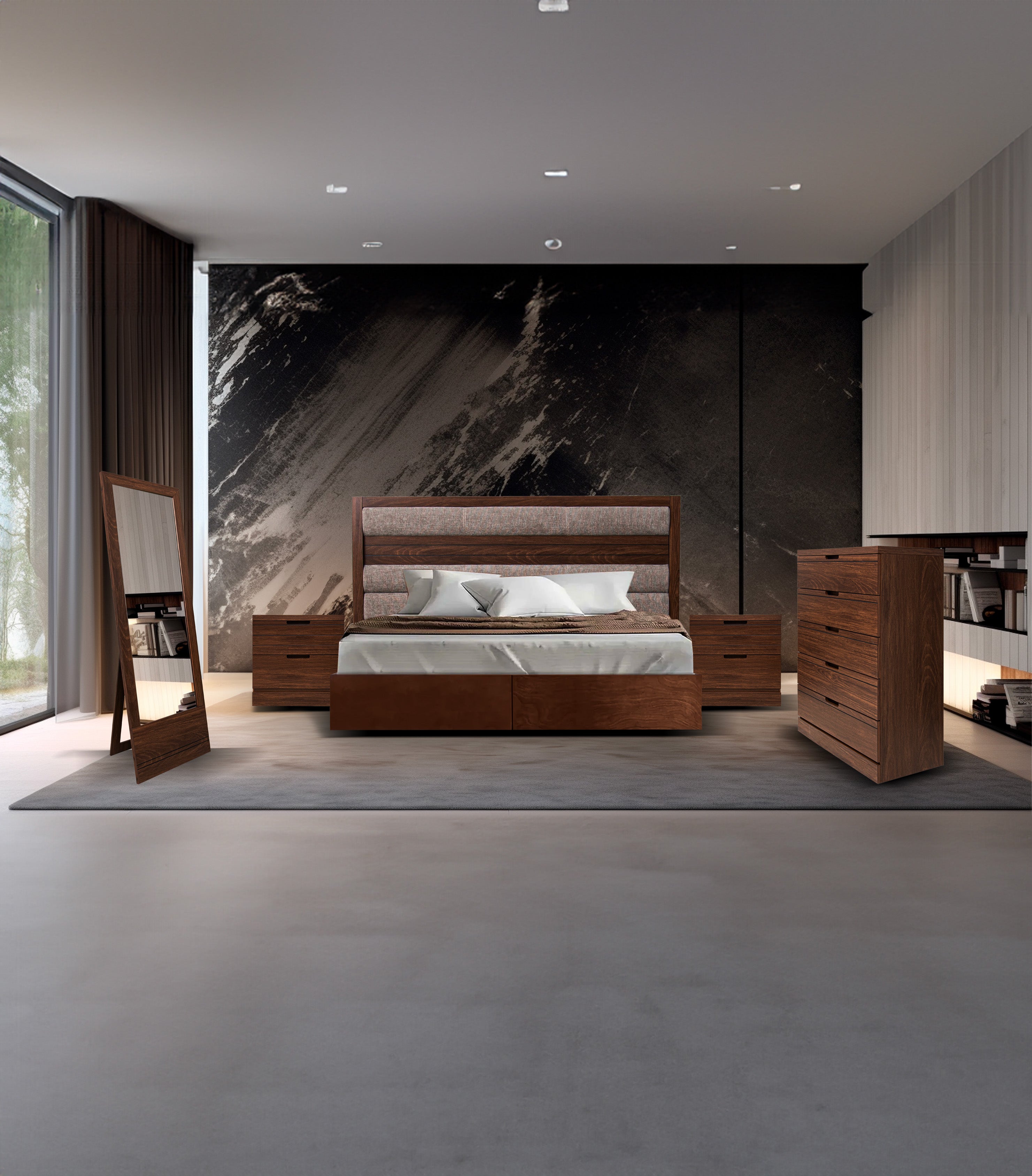 Recámara Aranza King Size de Madera color café – Avanti Muebles
