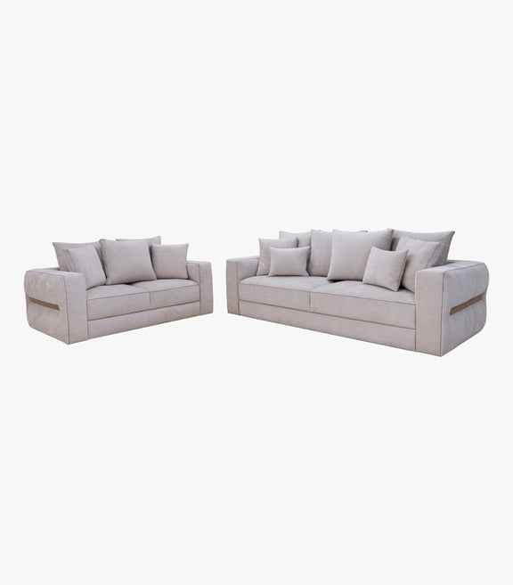 Sala Carenza de tela color gris - Sofá y love seat – Avanti Muebles