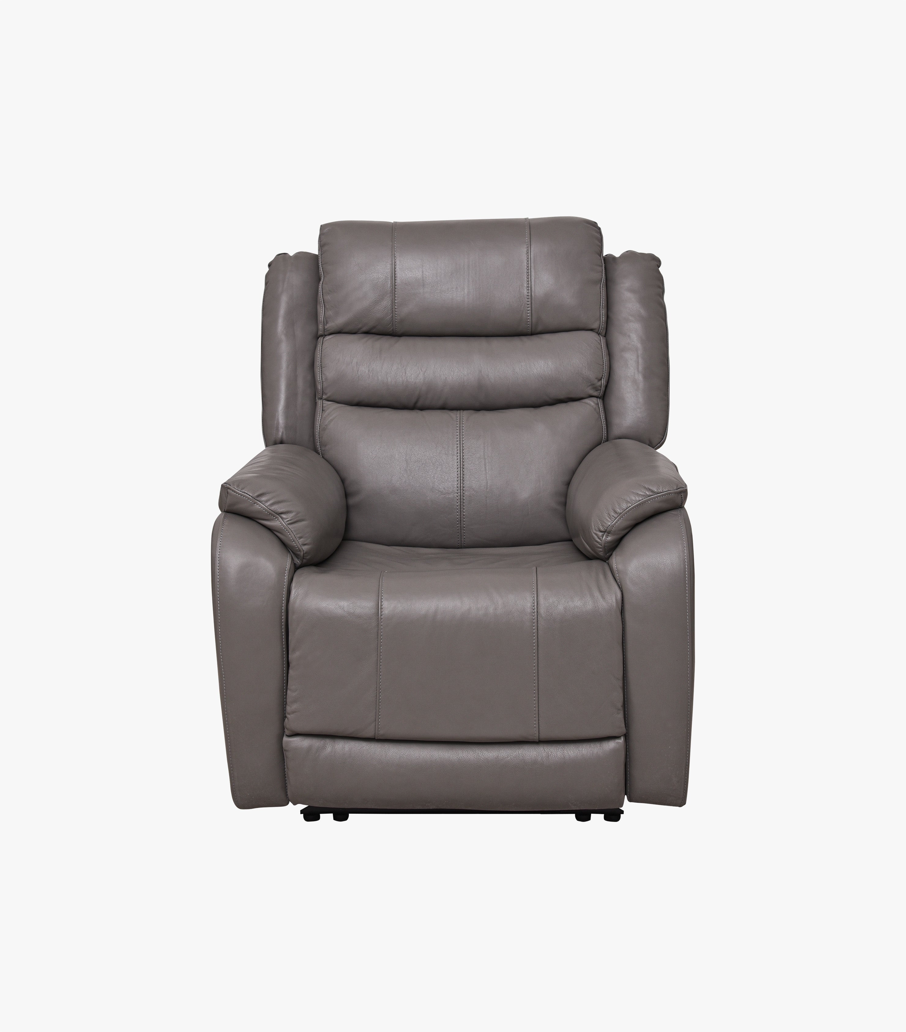 Sillón Reclinable Eléctrico Cooper de Piel Gris | Puerto USB y Diseño ...