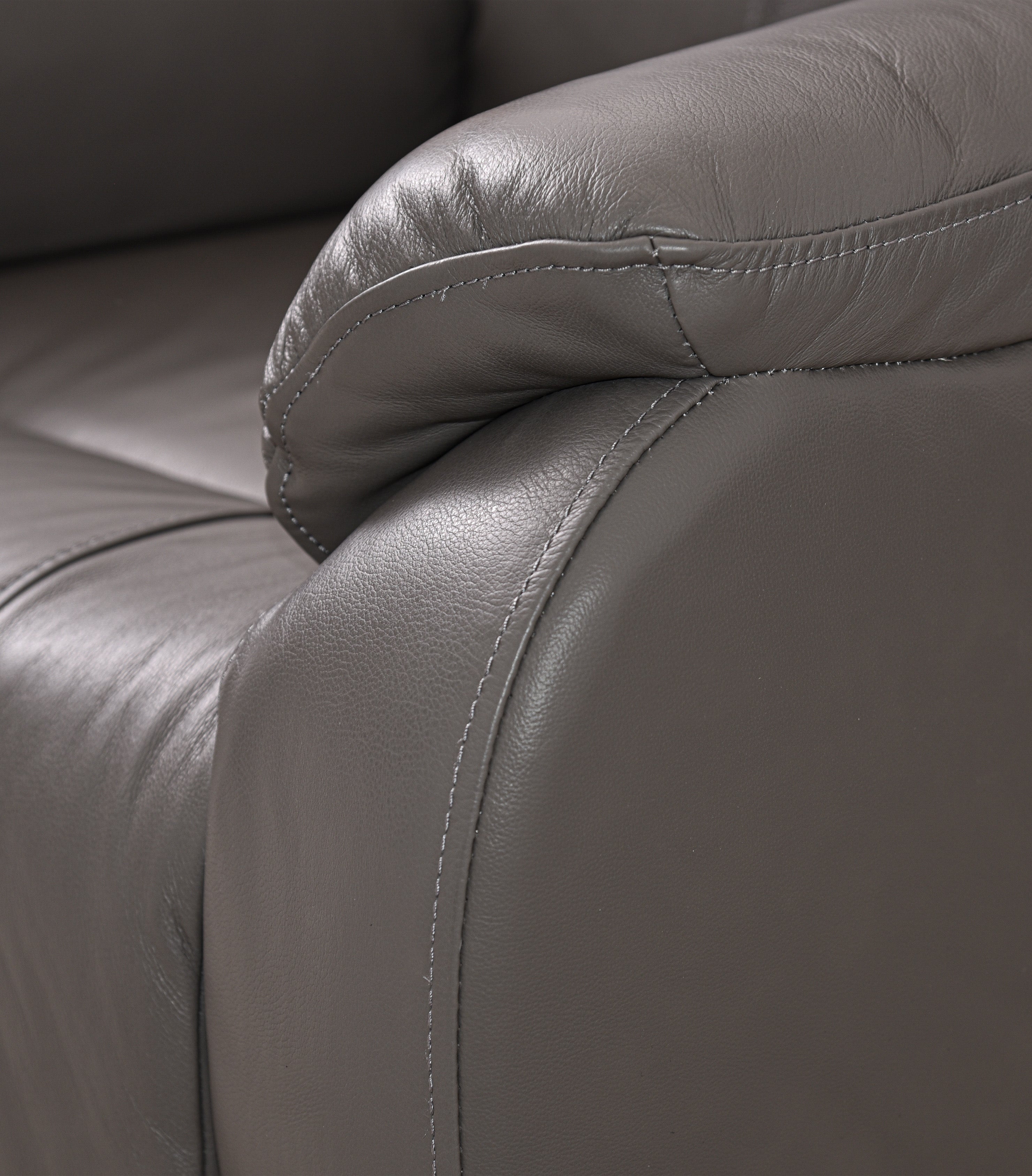Sillón Reclinable Eléctrico Cooper de Piel Gris | Puerto USB y Diseño ...