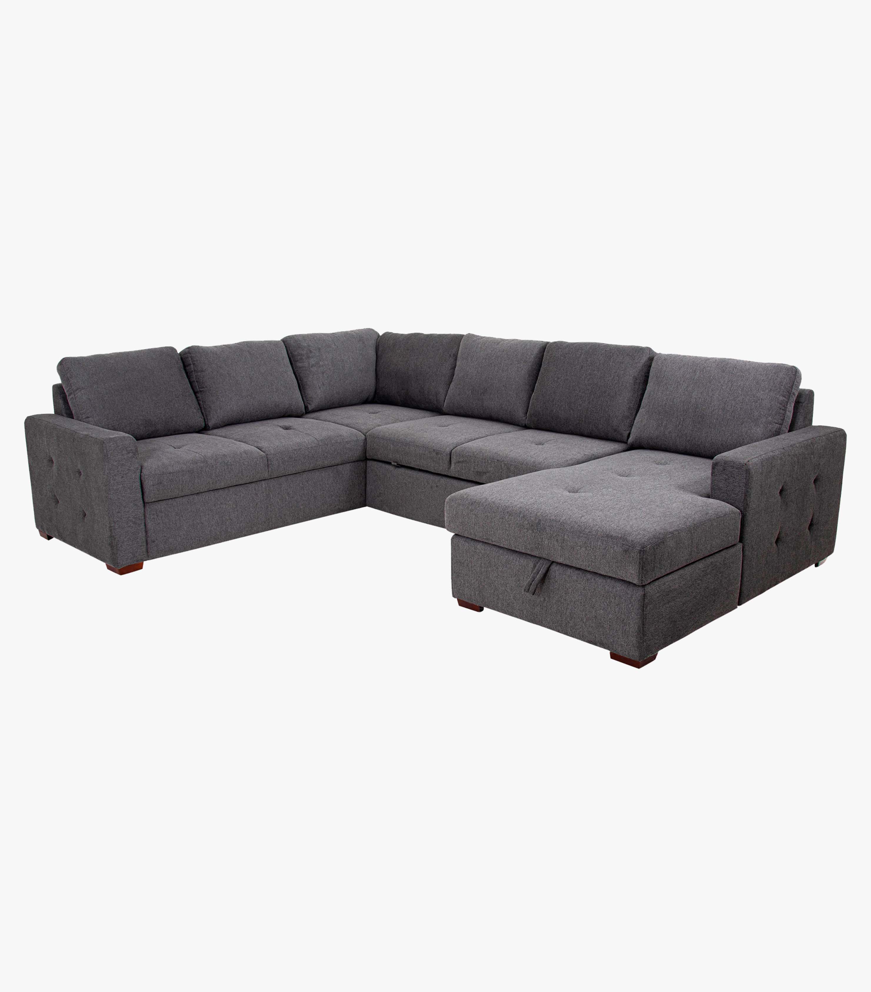 Sala Esquinera Rox de Tela Color Gris – Avanti Muebles