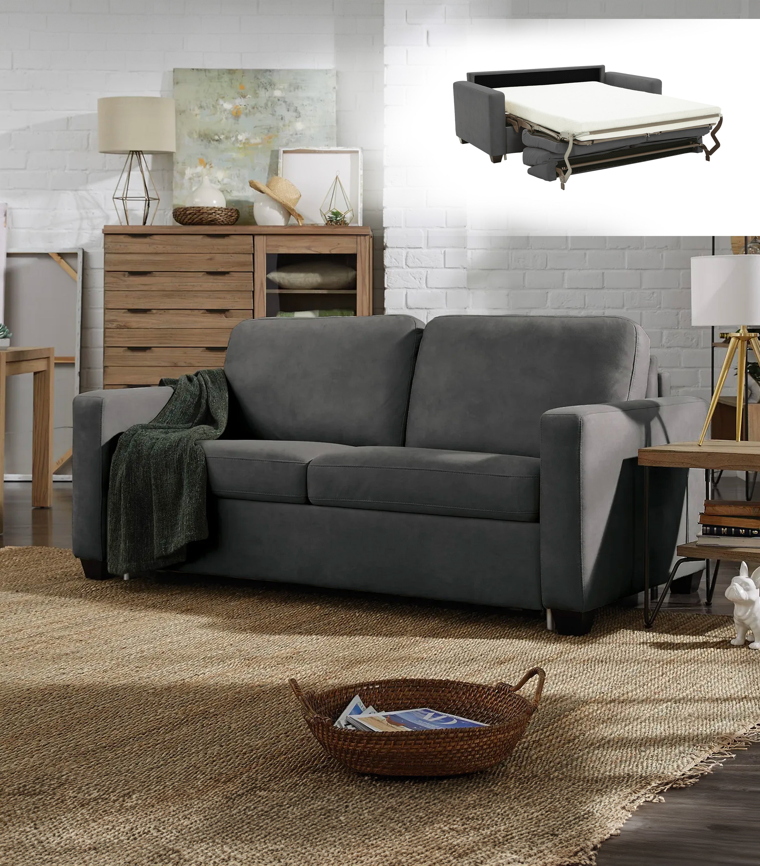 Sofá Cama Kildonan De Tela Color Gris Marca Palliser – Avanti Muebles