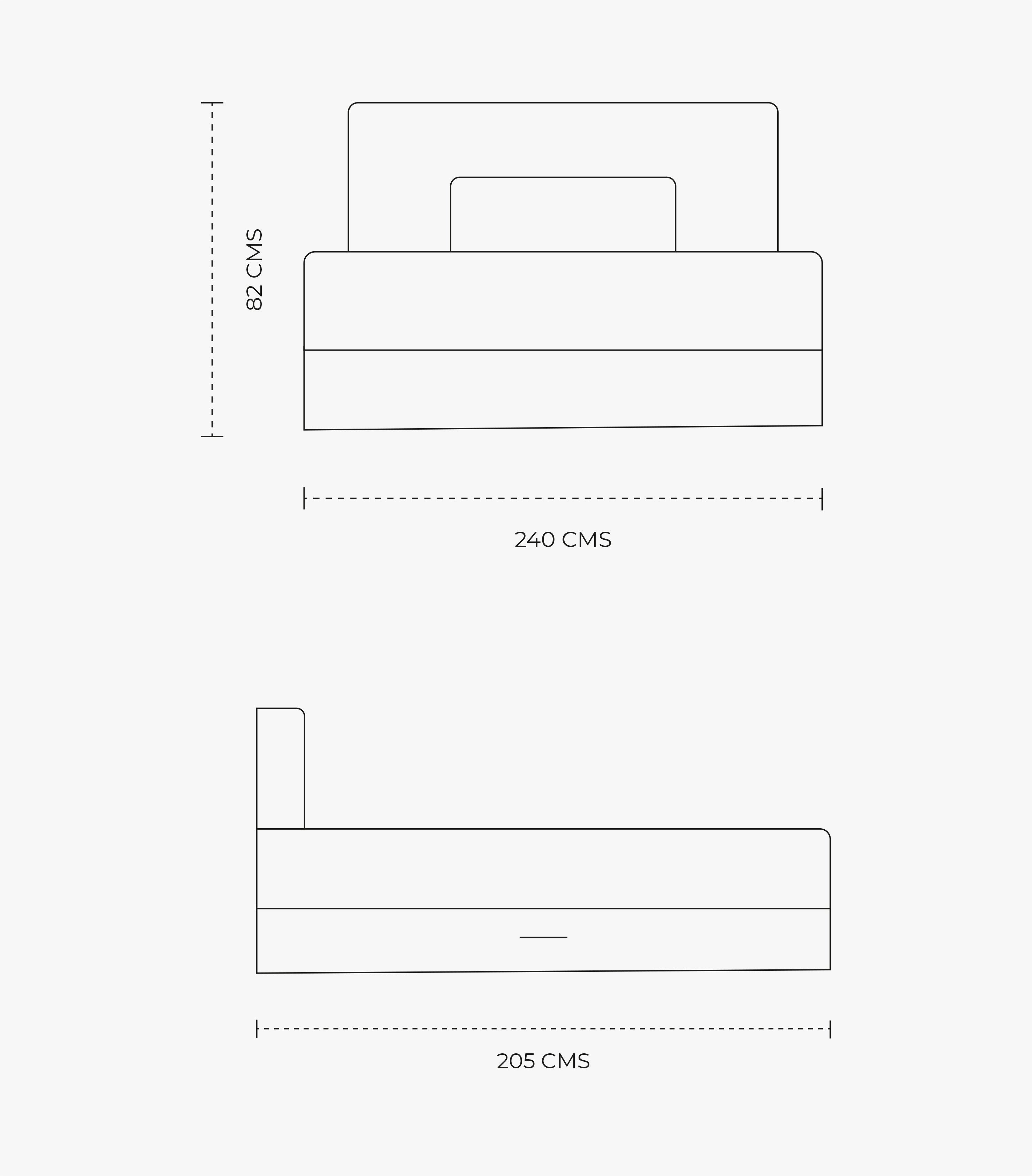 Recámara King Size Zenith Tapizada en Tela Gris - Incluye base, Cabece ...