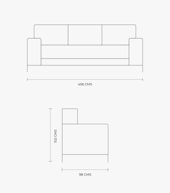 Sofá Capri de tela color gris – Avanti Muebles