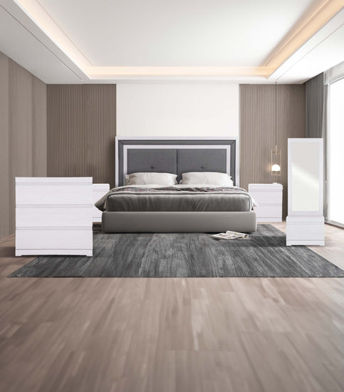 Recamara River Matrimonial de Madera Color Gris