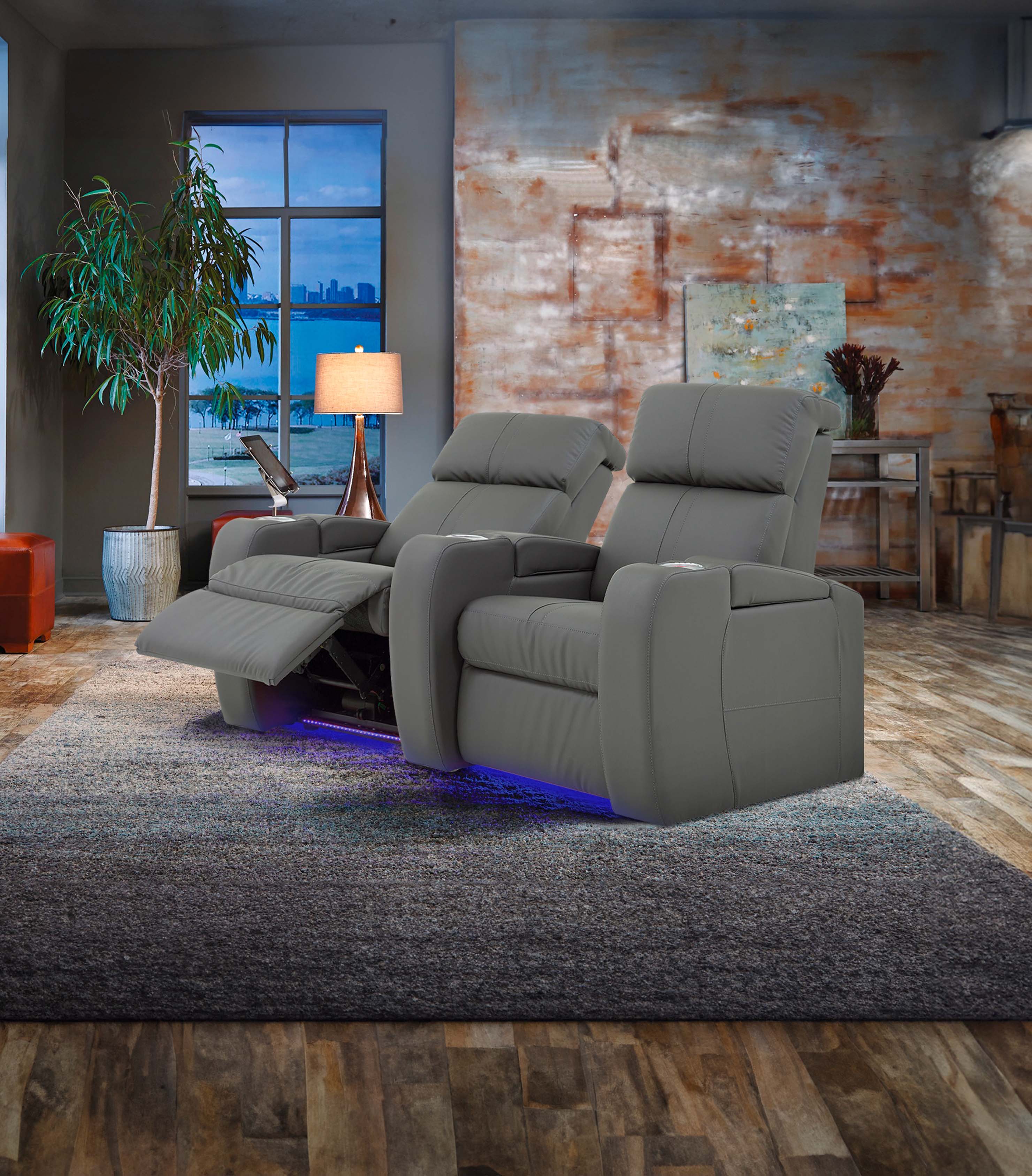 Sillón Reclinables Eléctrico Flicks Color Gris - Tipo Cine – Avanti Muebles
